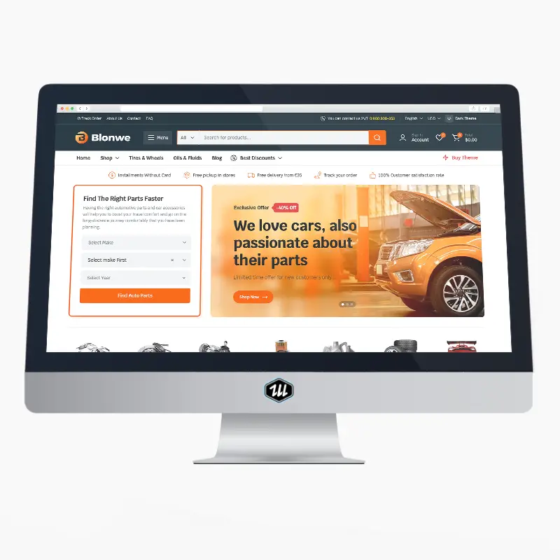 Blonwe Oto Aksesuar - Elementor PRO