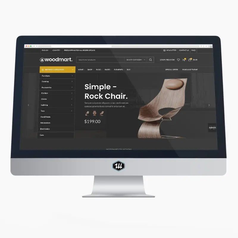 WoodMart Dark - Elementor PRO